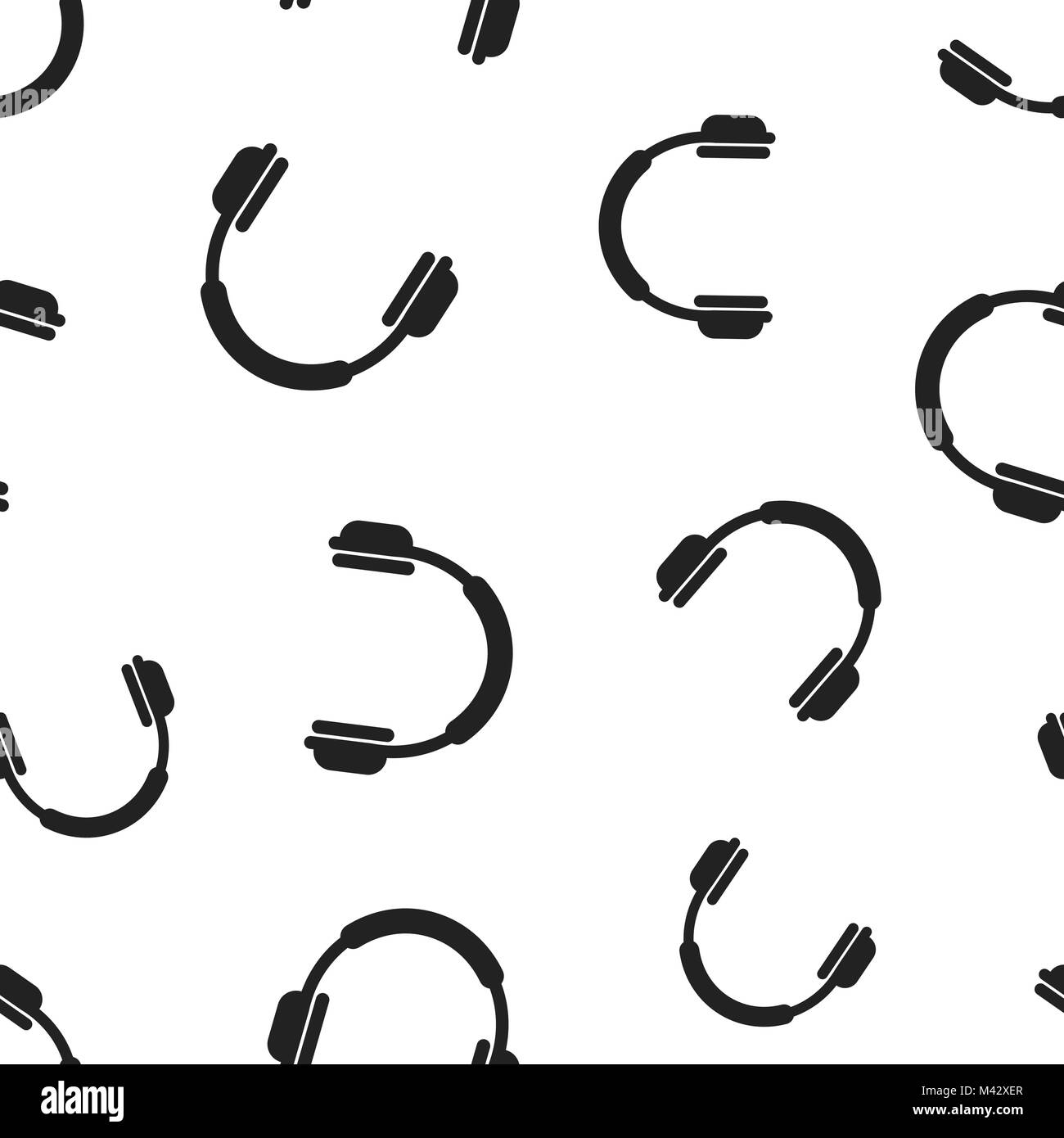 Headphone seamless pattern background. Business concept vector ...