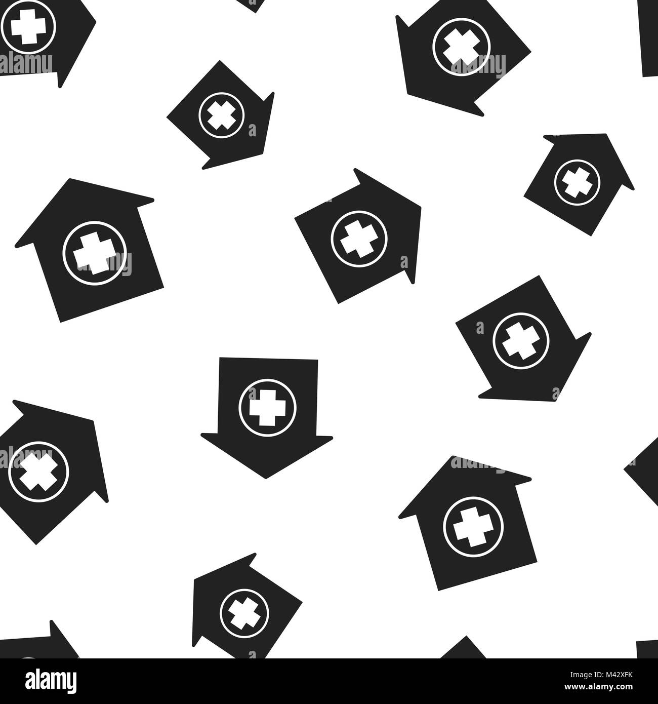 Hospital building seamless pattern background. Business concept vector ...