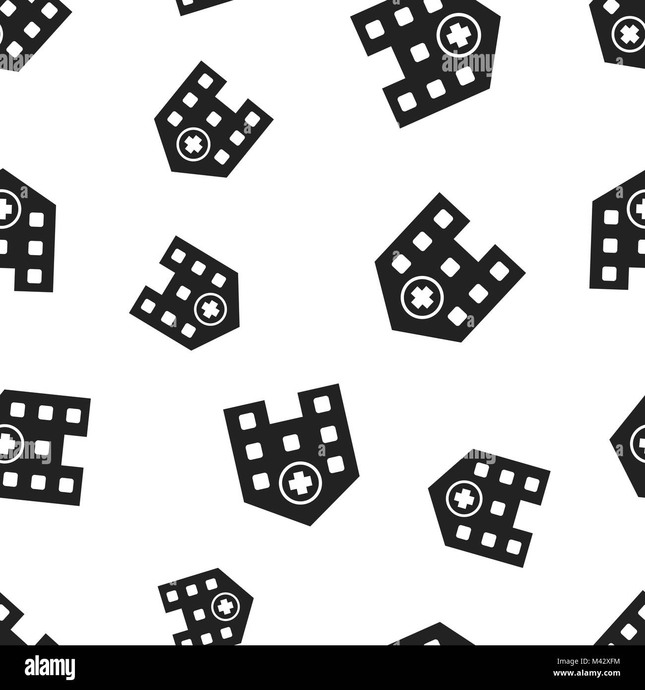 Hospital building seamless pattern background. Business concept vector ...