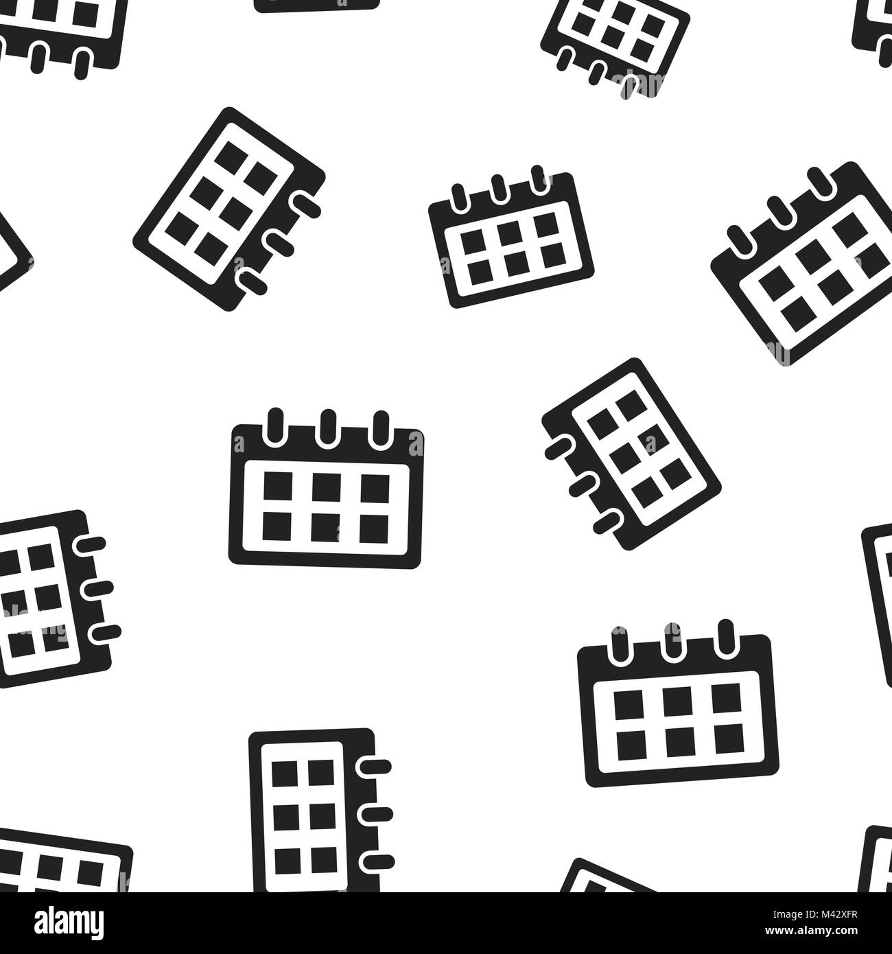 Calendar reminder seamless pattern background. Business concept vector ...