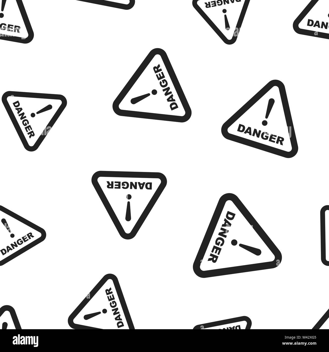 Danger sign seamless pattern background. Business concept vector ...