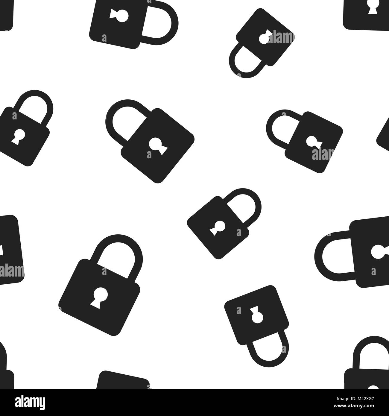 Lock sign seamless pattern background. Business concept vector ...