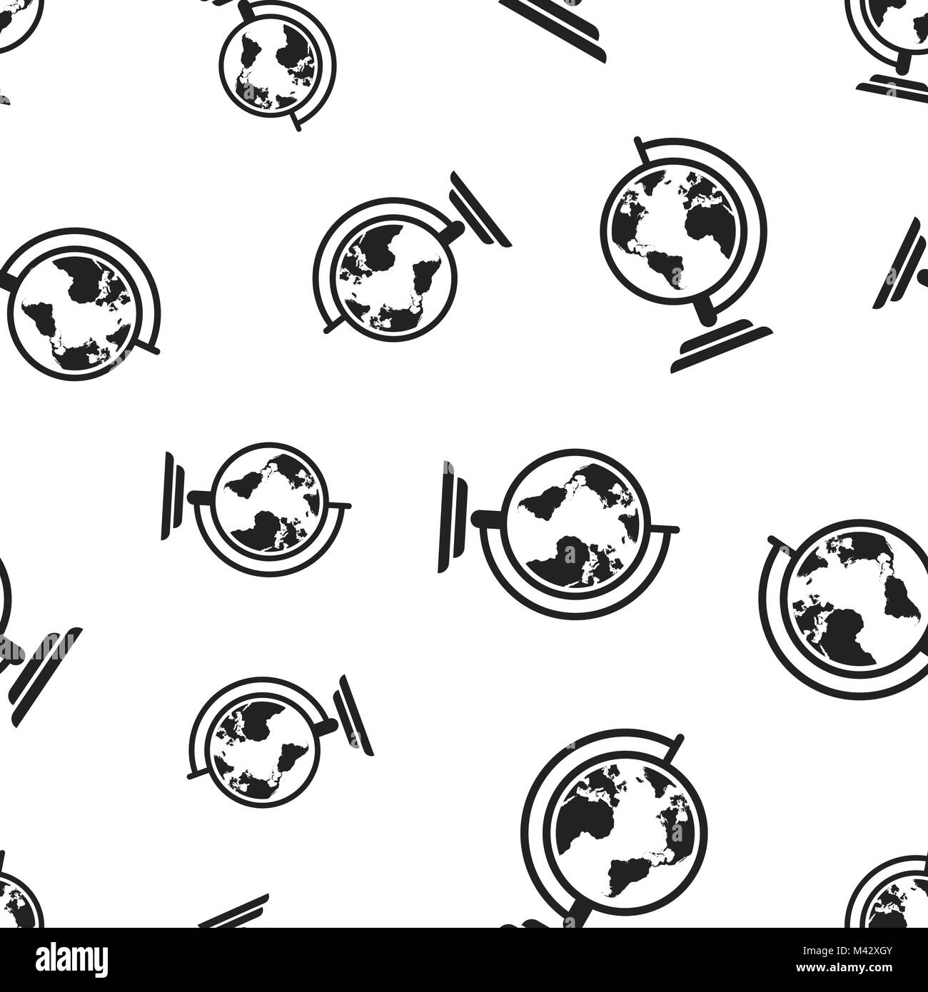 Globe world map seamless pattern background. Business concept vector ...