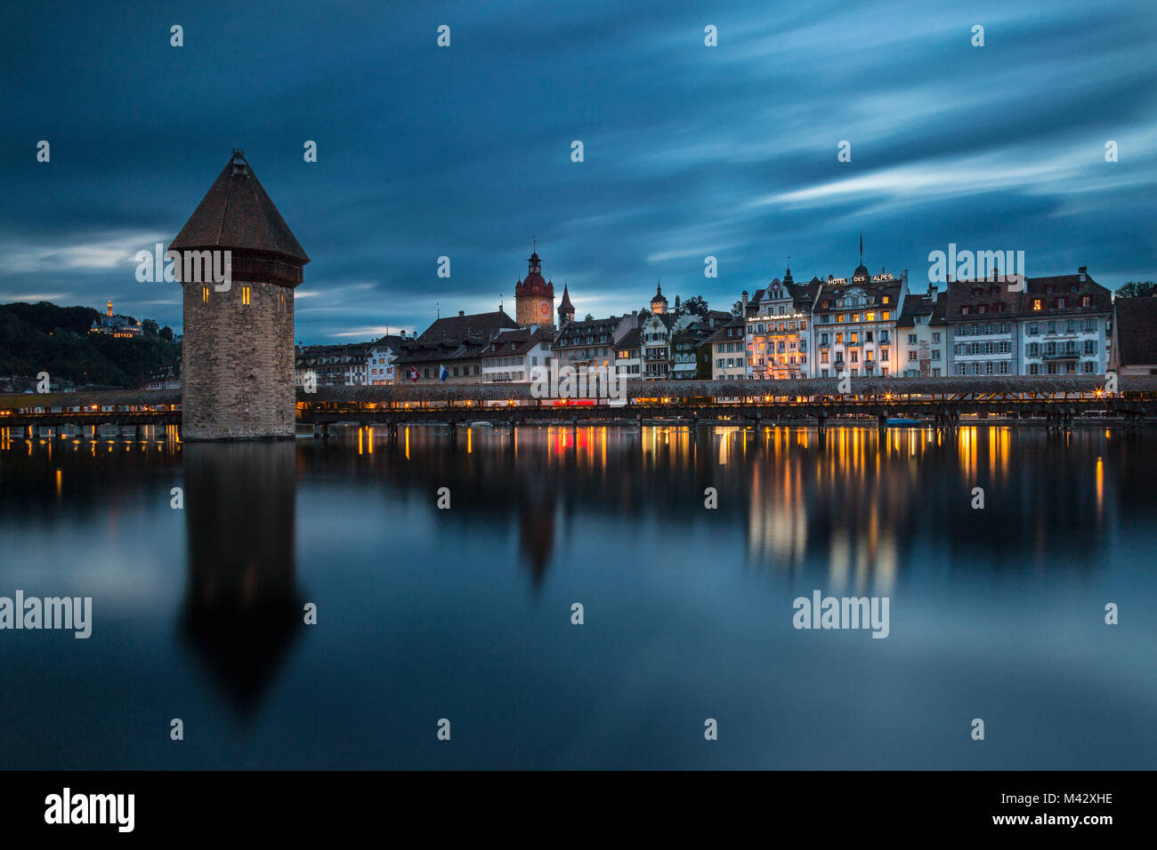 Lucerne cityscape switzerland chapel hi-res stock photography and ...