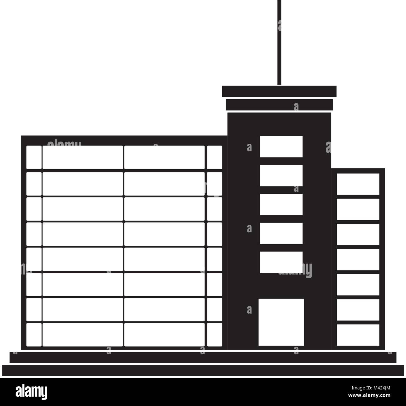 big buildings facade front vector illustration design Stock Vector ...