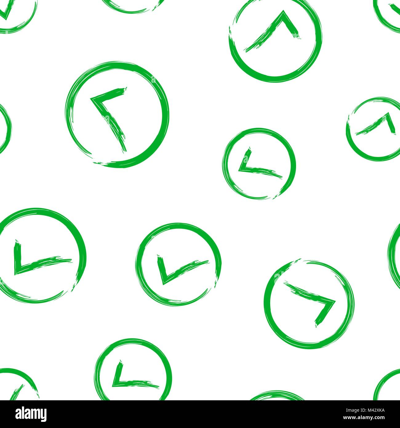 Check marks ok, accept seamless pattern background. Business concept vector illustration. Yes ...