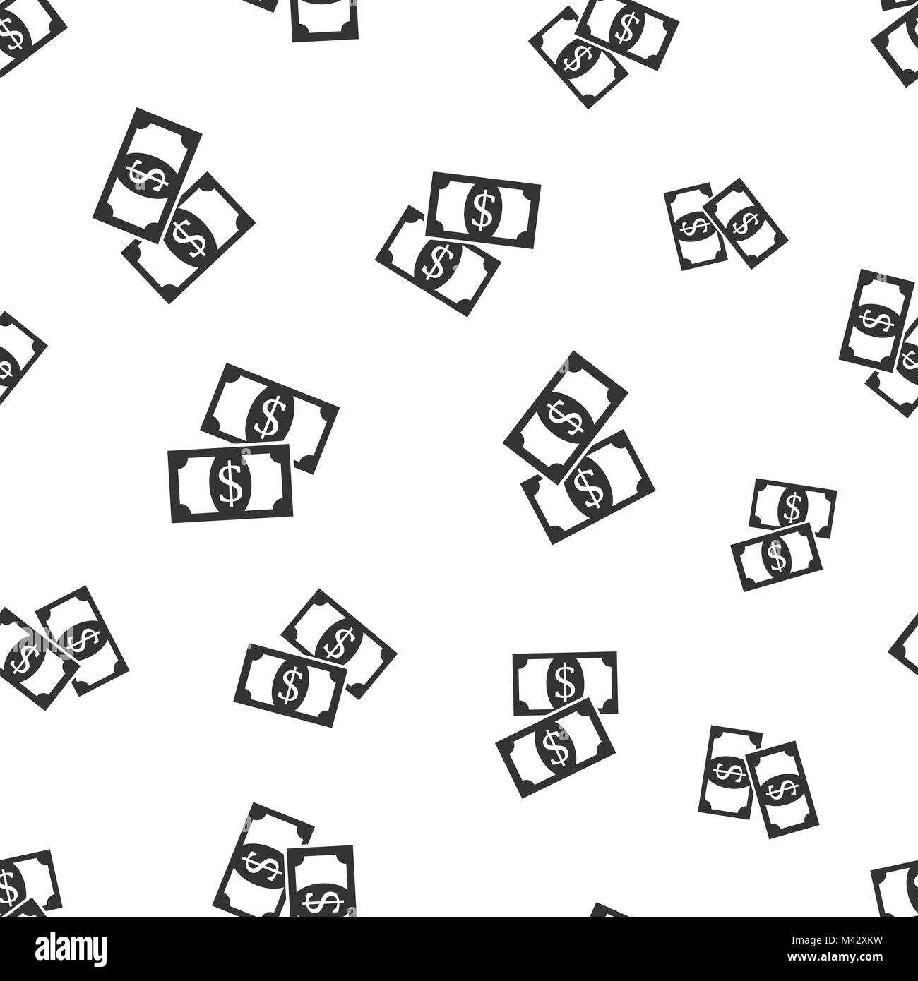 Money seamless pattern background icon. Flat vector illustration ...