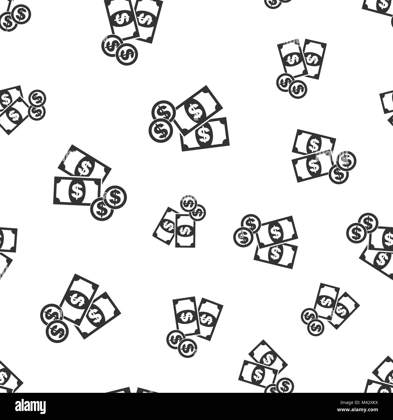 Money seamless pattern background icon. Flat vector illustration ...