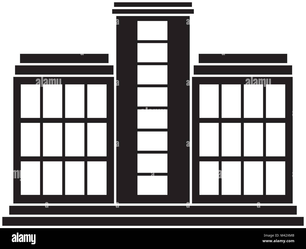 big buildings facade front vector illustration design Stock Vector ...
