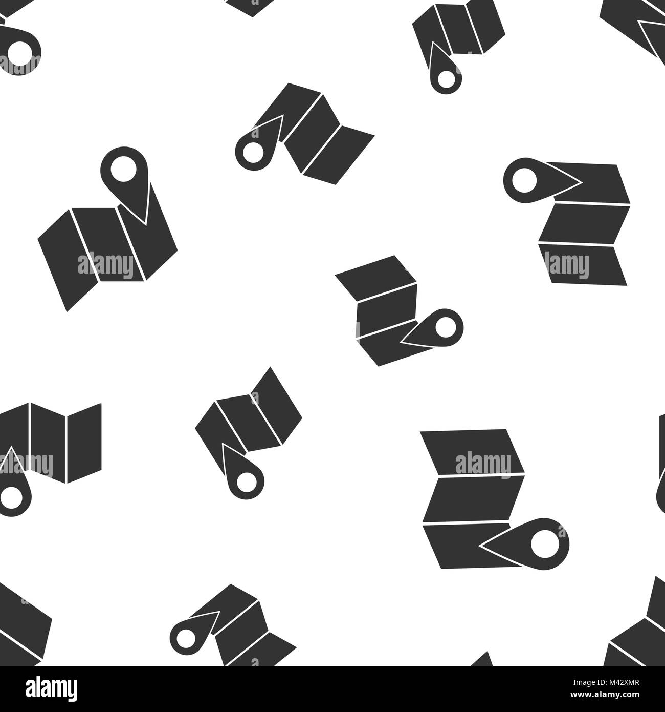 Location pin gps seamless pattern. Business concept pin pictogram ...