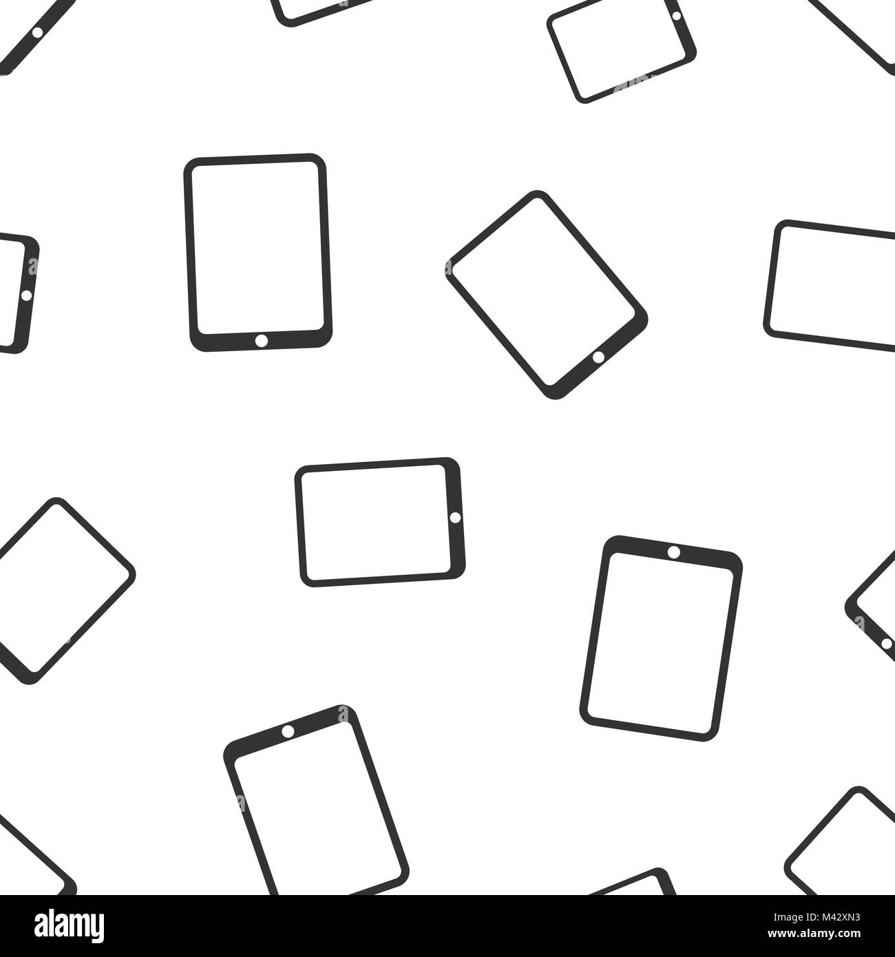 Tablet computer seamless pattern background. Business flat vector ...