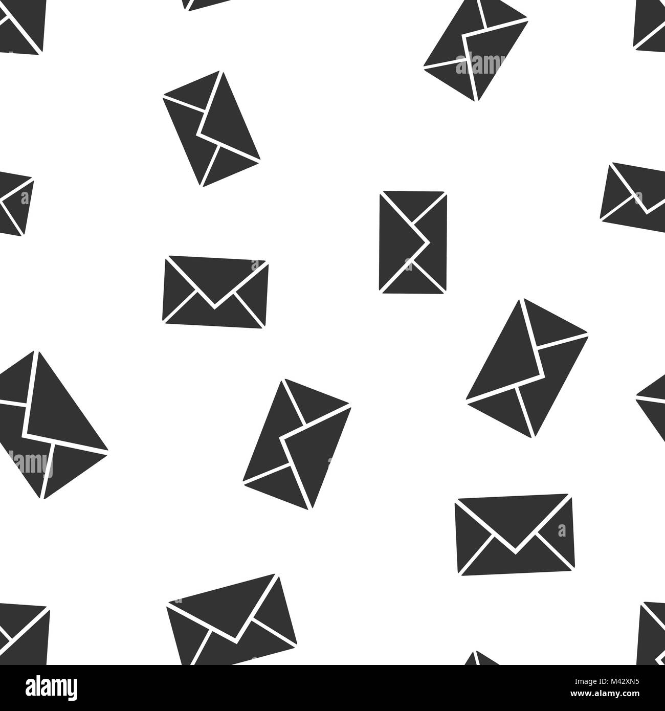 Mail envelope icon seamless pattern background. Business flat vector ...