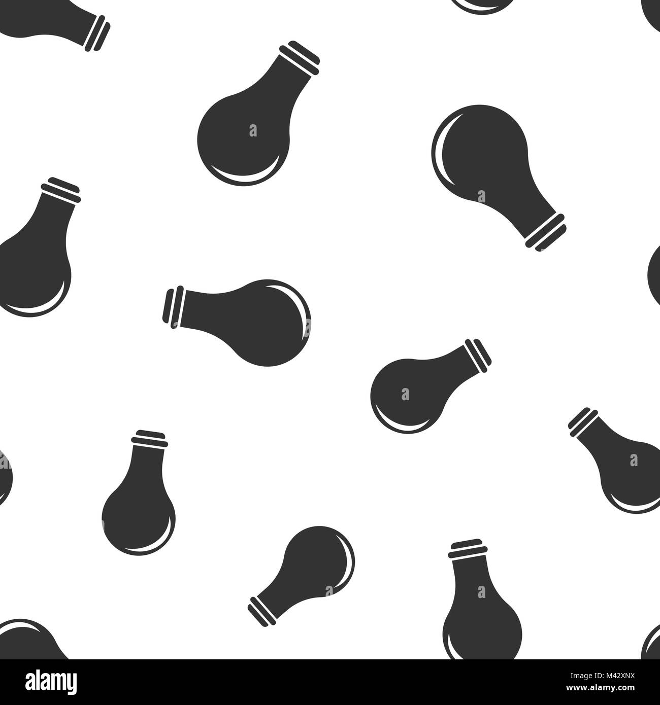 Lightbulb seamless pattern background icon. Flat vector illustration ...