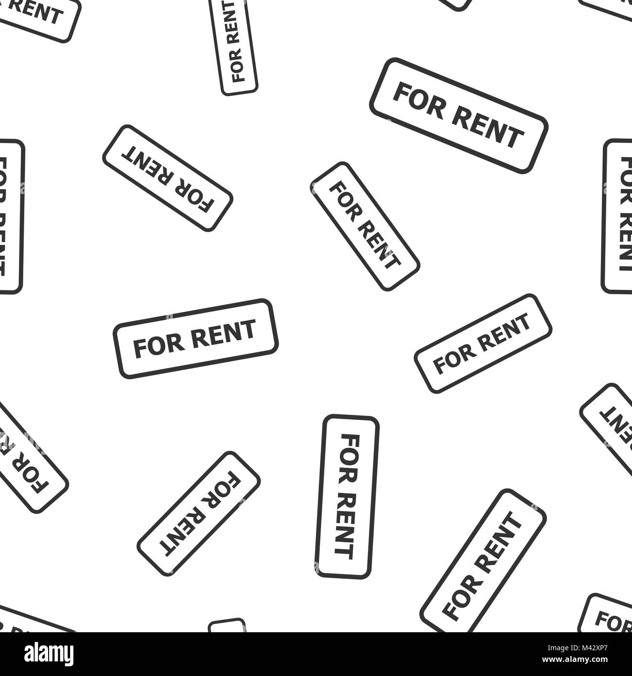 For rent stamp seamless pattern background. Business concept vector ...