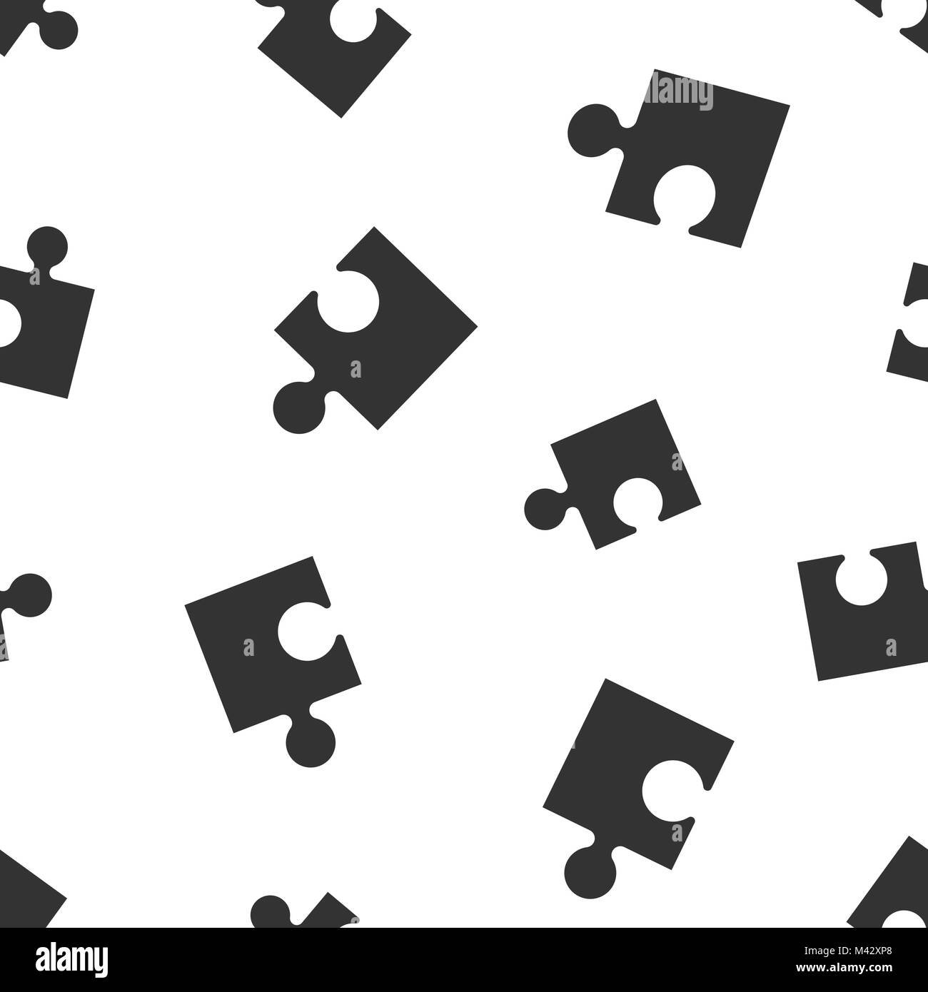 Puzzle seamless pattern background icon. Business flat vector ...