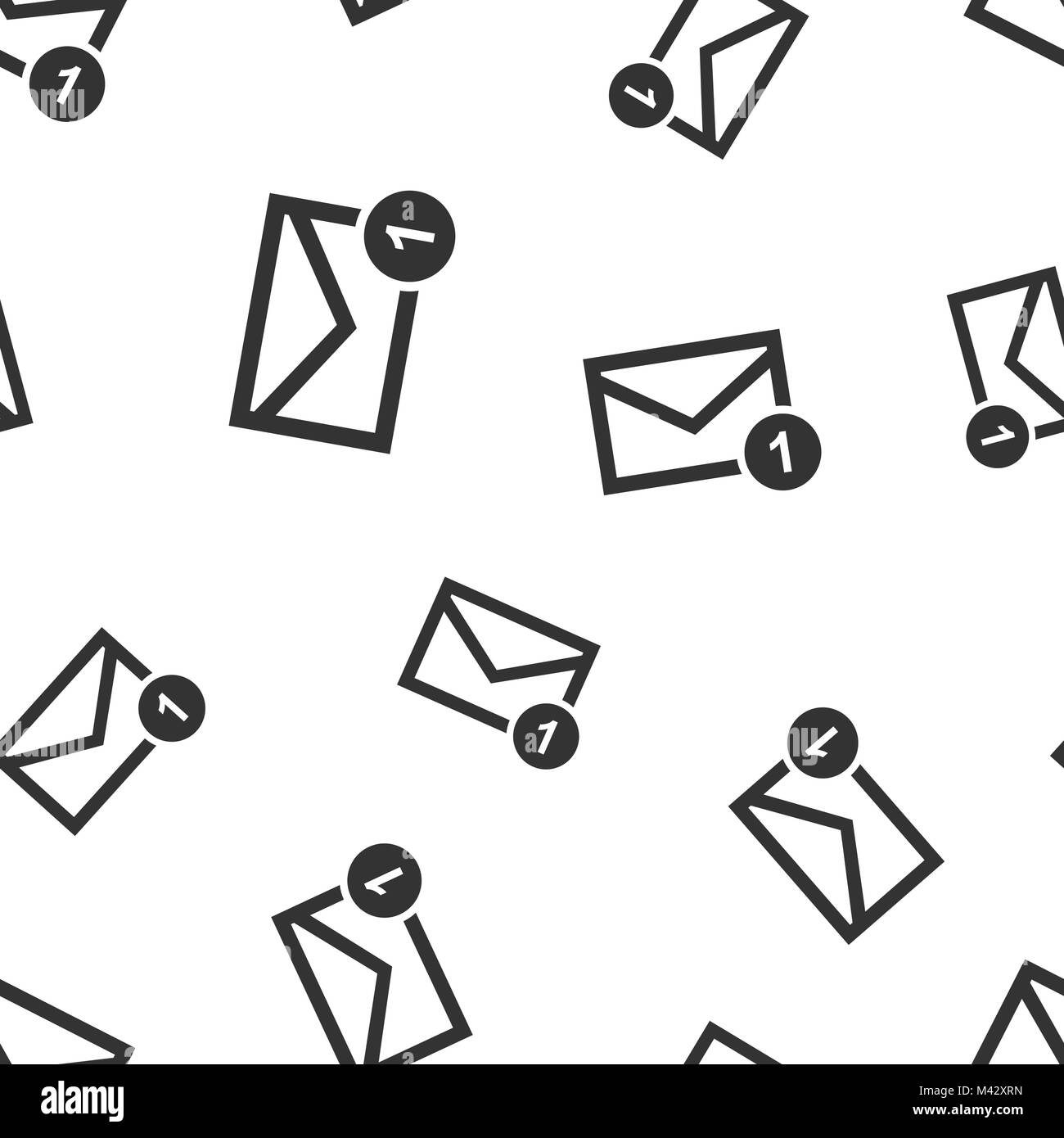 Mail envelope message seamless pattern background icon. Business flat ...