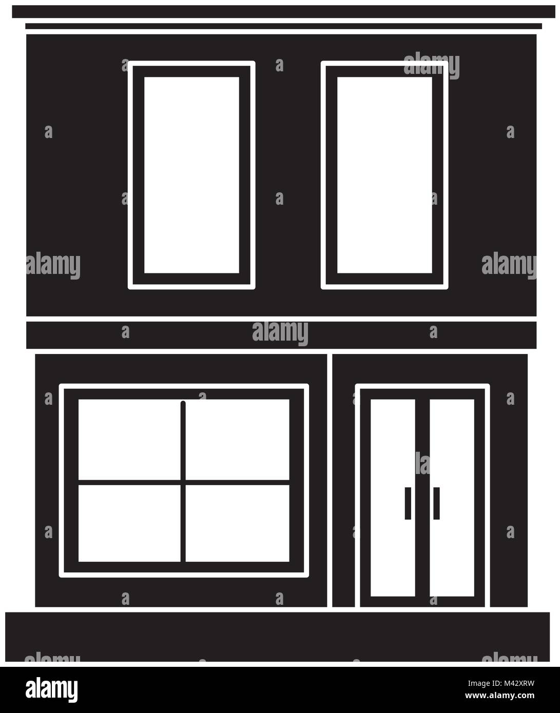 big building facade front vector illustration design Stock Vector Image ...