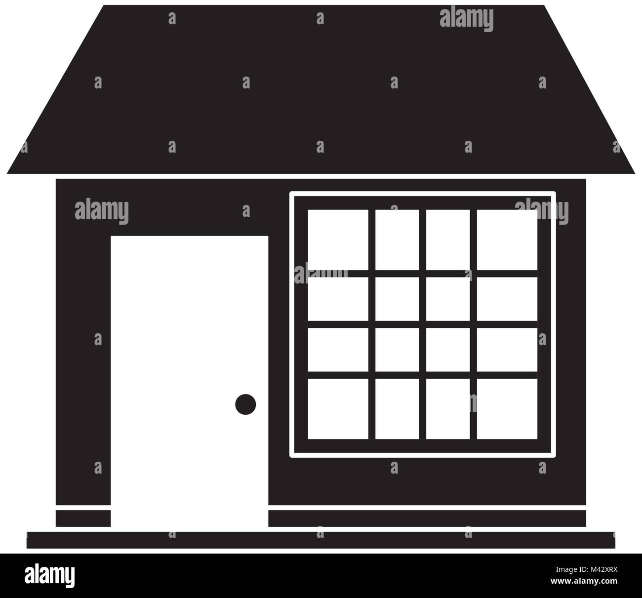 house front facade icon vector illustration design Stock Vector Image ...