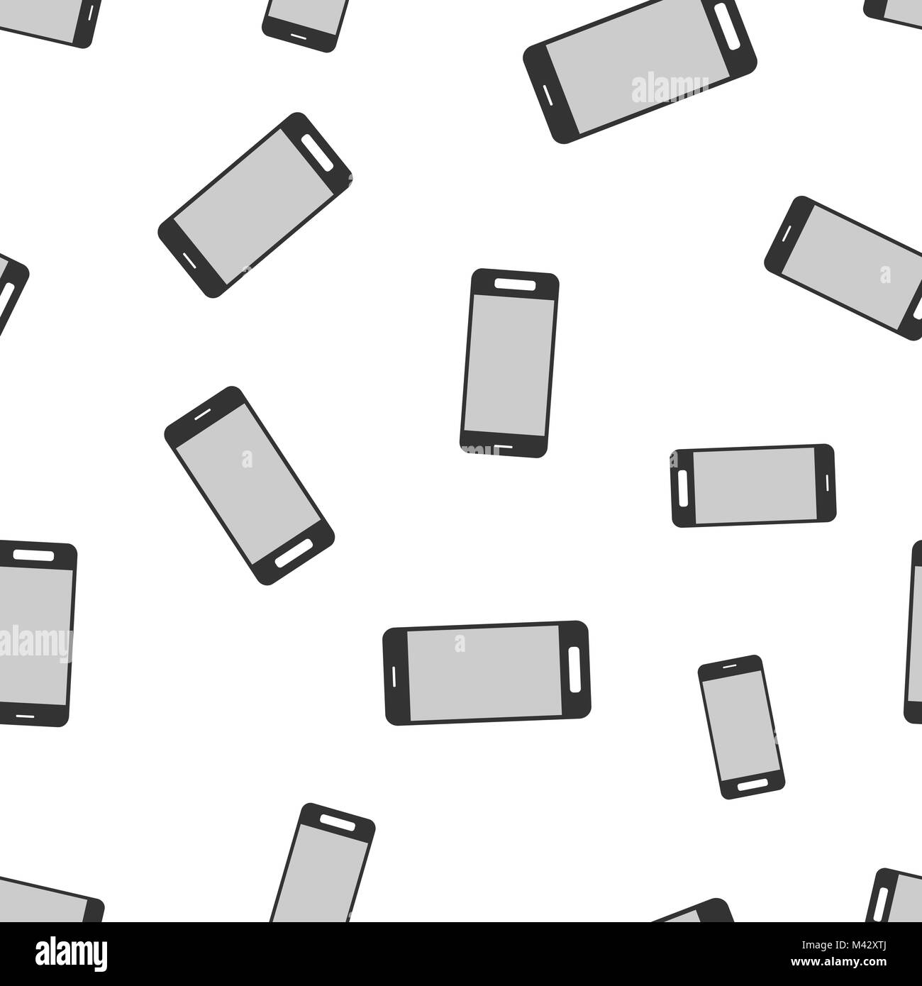 Smartphone seamless pattern background icon. Business flat vector ...