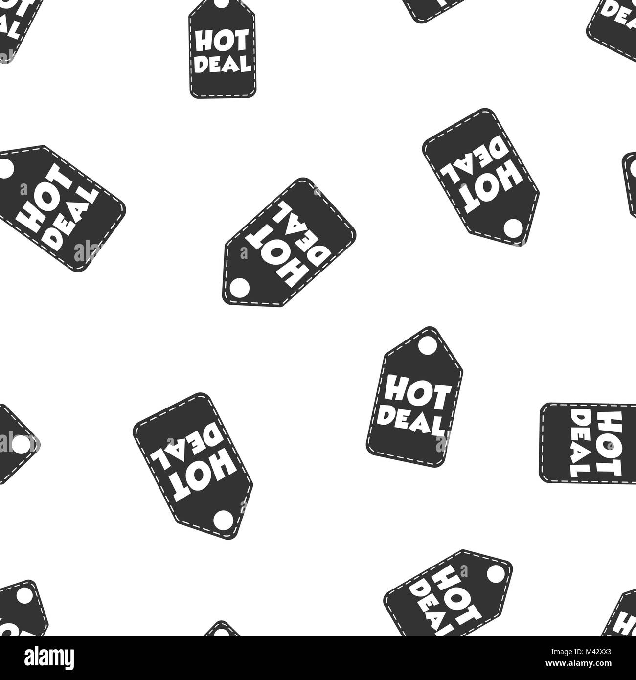 Hot deal hang tag seamless pattern background. Business flat vector ...