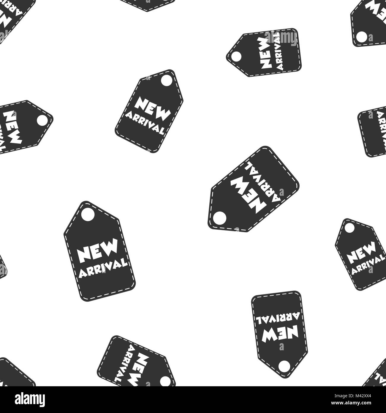 New arrival hang tag seamless pattern background. Business flat vector ...