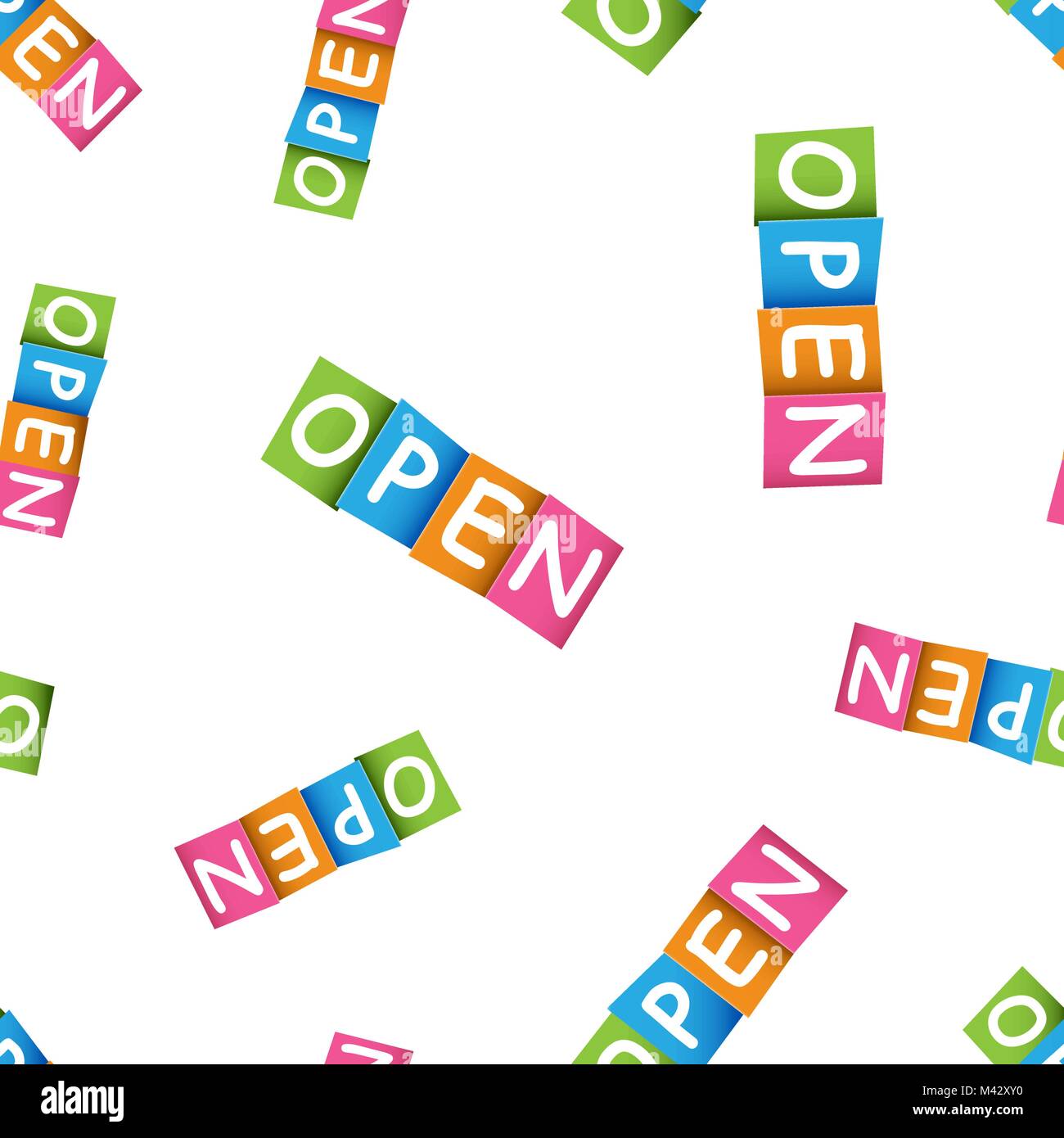 Open card seamless pattern background. Business flat vector ...