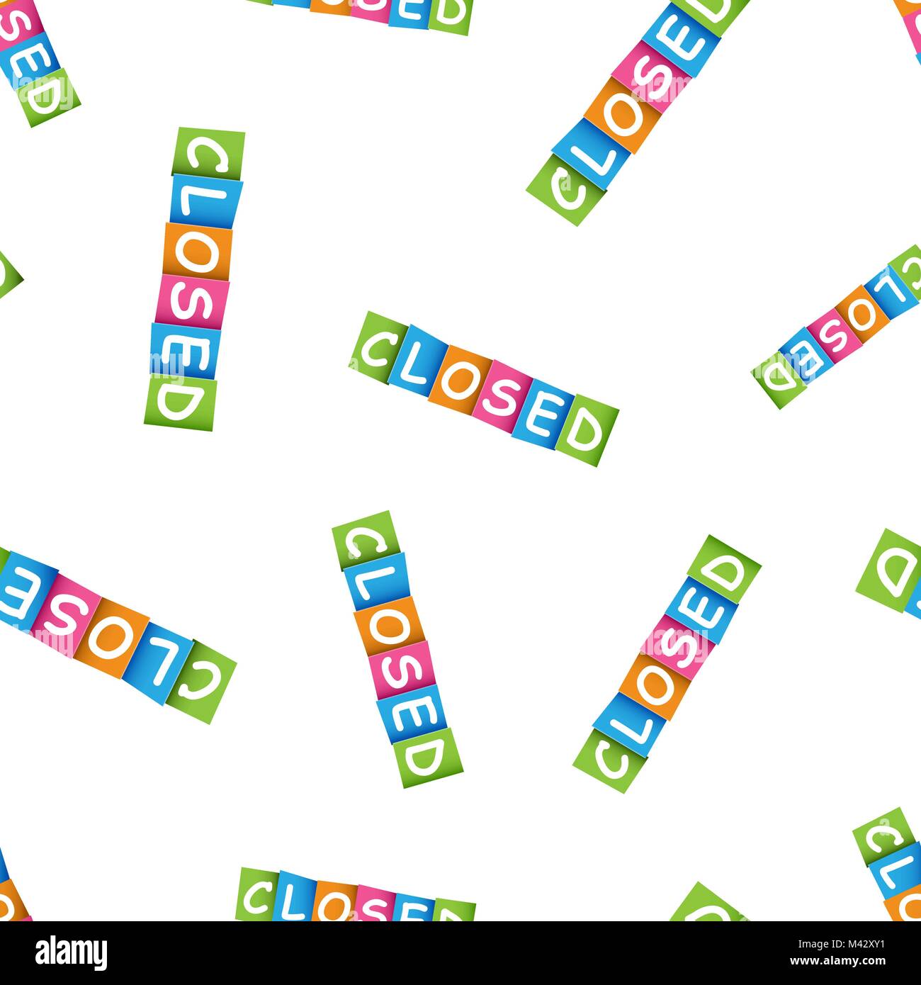 Closed card seamless pattern background. Business flat vector ...