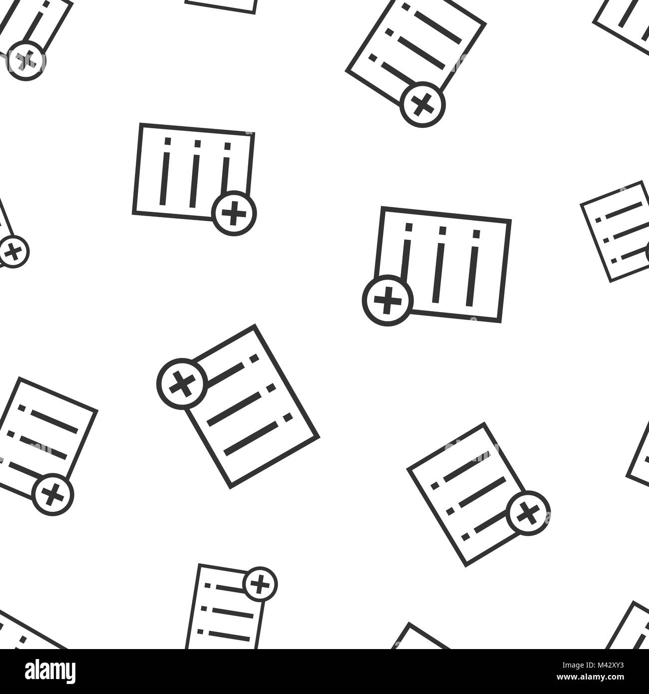 Document Seamless Pattern Background Business Flat Vector Illustration Note Page Sign Symbol