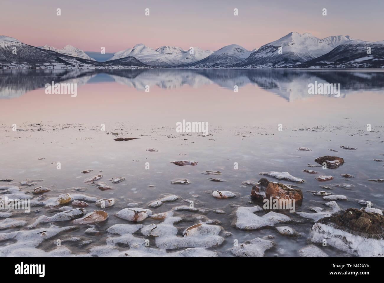 Dawn at Balsfjord,Troms,Norway,Europe Stock Photo - Alamy
