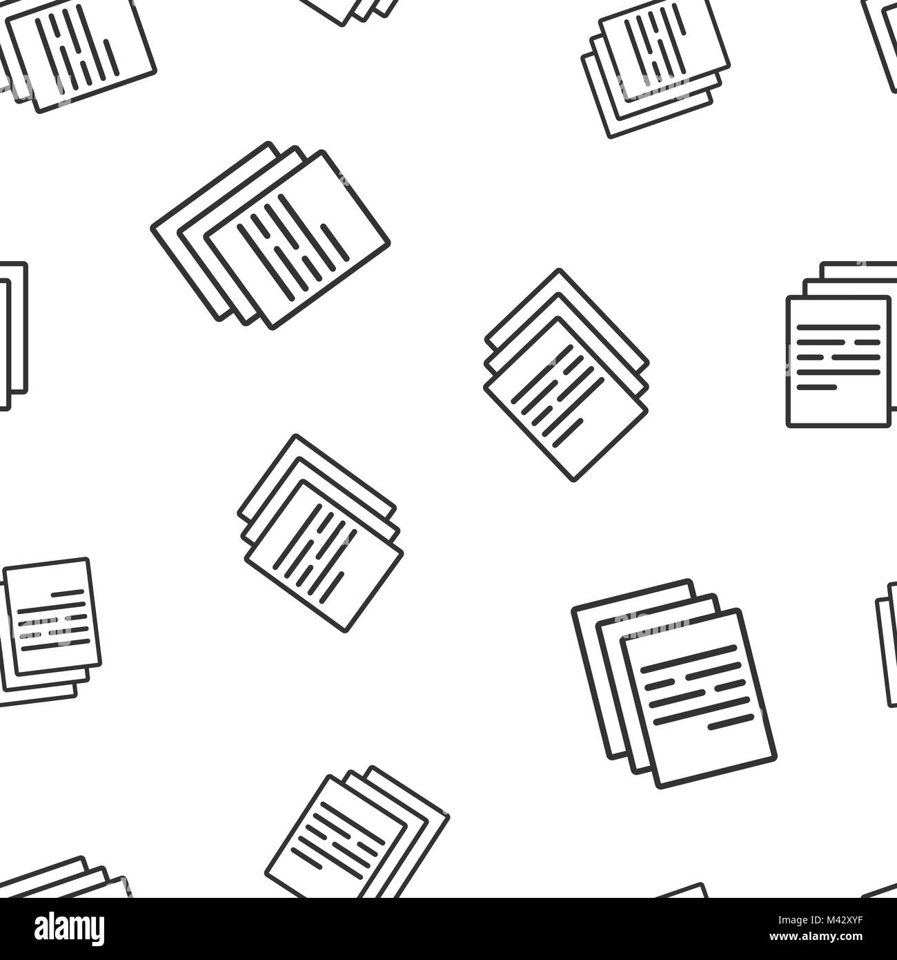 Document seamless pattern background. Business flat vector illustration ...