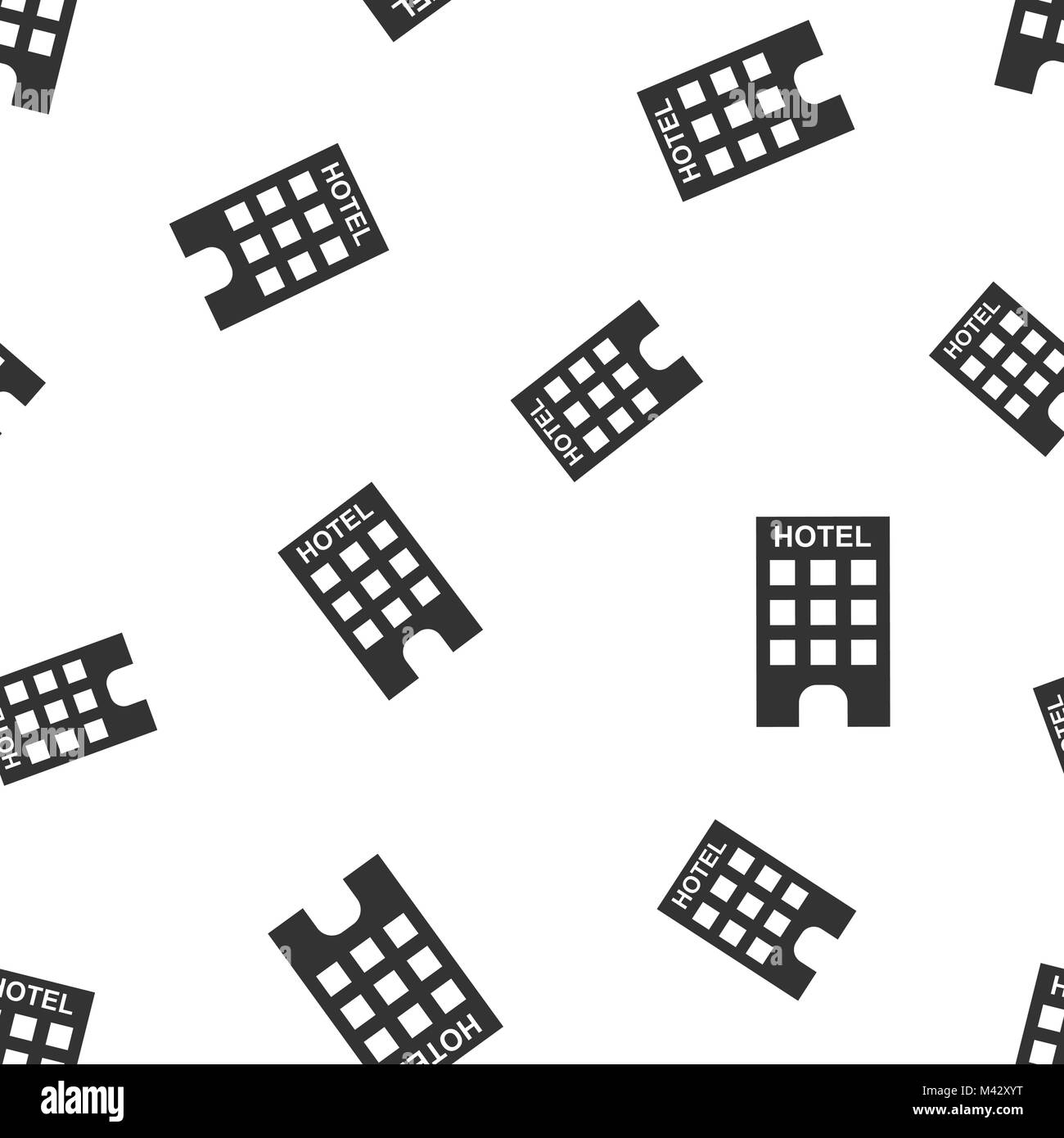 Hotel seamless pattern background. Business flat vector illustration ...