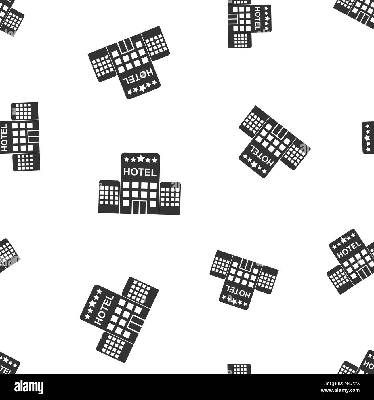 Hotel seamless pattern background. Business flat vector illustration ...
