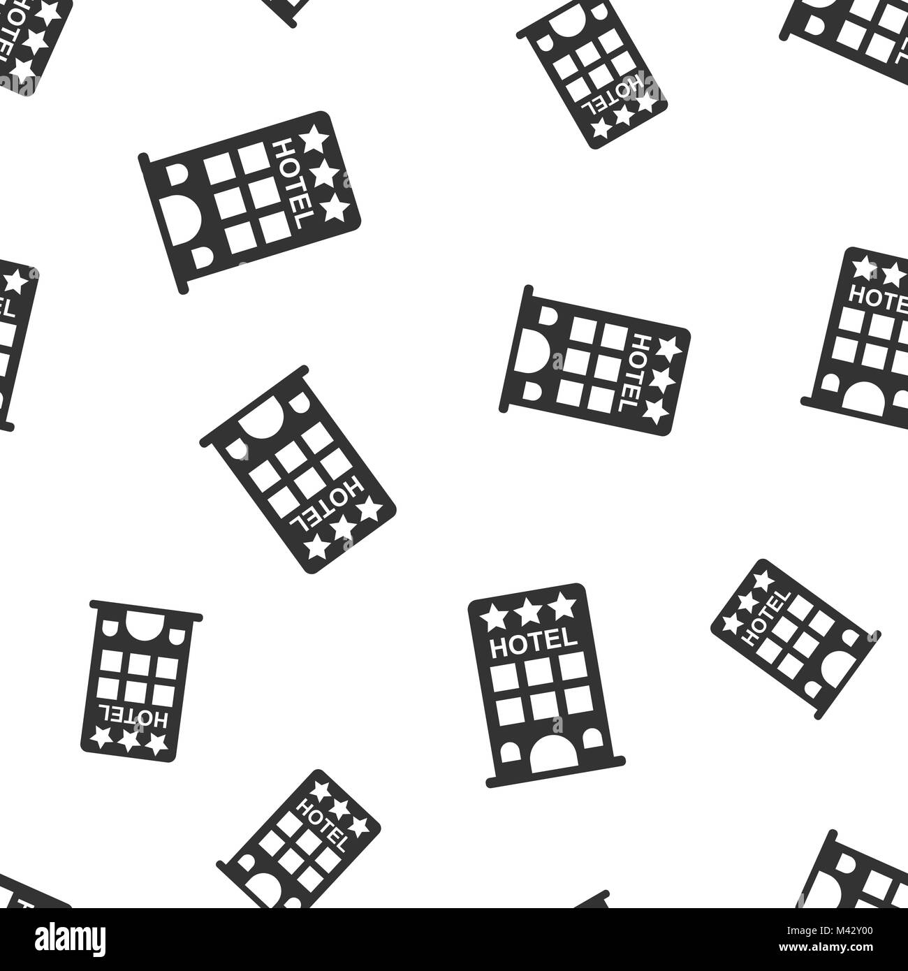 Hotel seamless pattern background. Business flat vector illustration ...