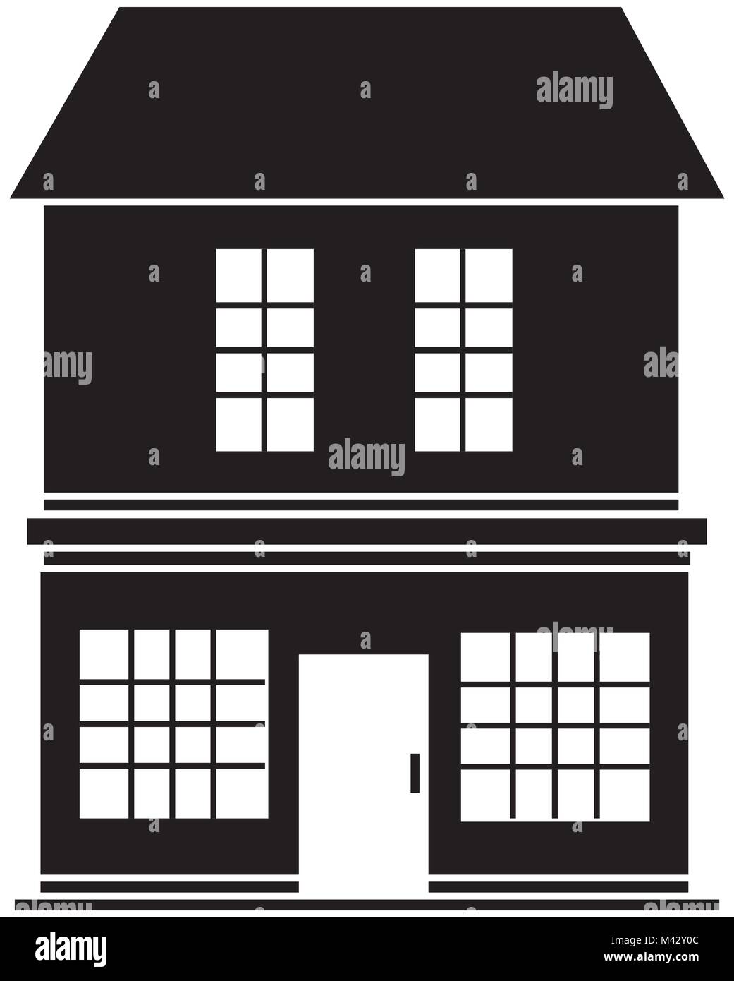 big building facade front vector illustration design Stock Vector Image ...