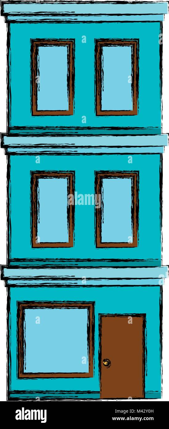 big building facade front vector illustration design Stock Vector Image ...