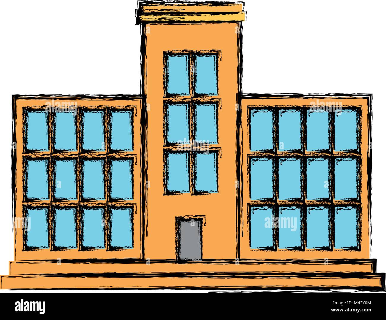 big buildings facade front vector illustration design Stock Vector ...