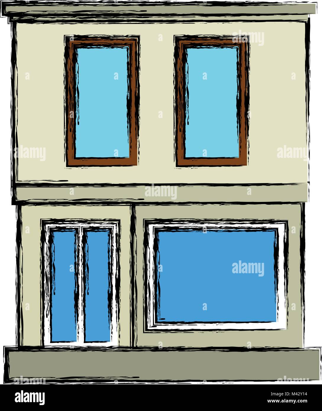 big building facade front vector illustration design Stock Vector Image ...