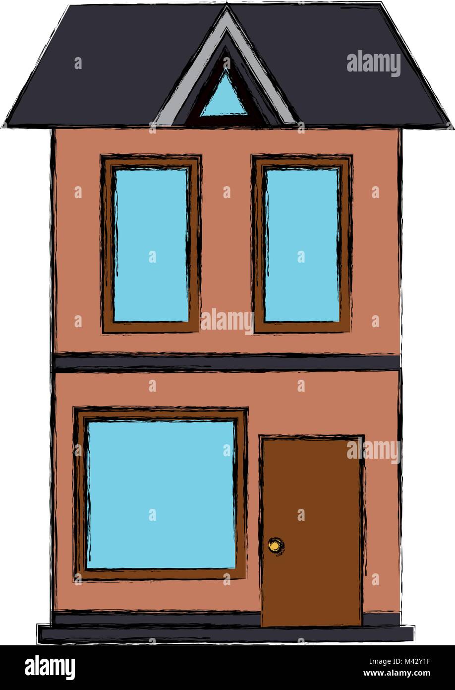big building facade front vector illustration design Stock Vector Image ...