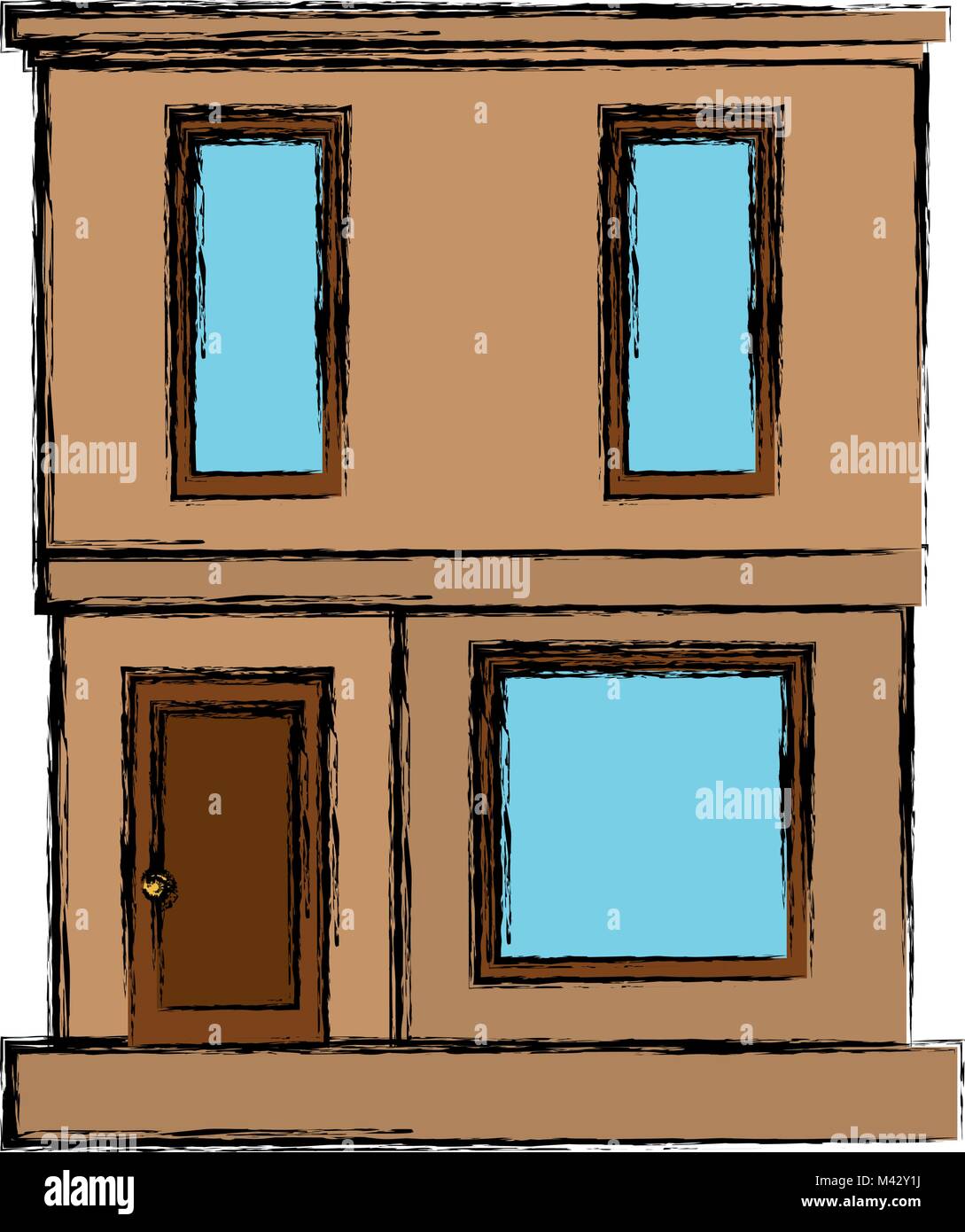 big building facade front vector illustration design Stock Vector Image ...