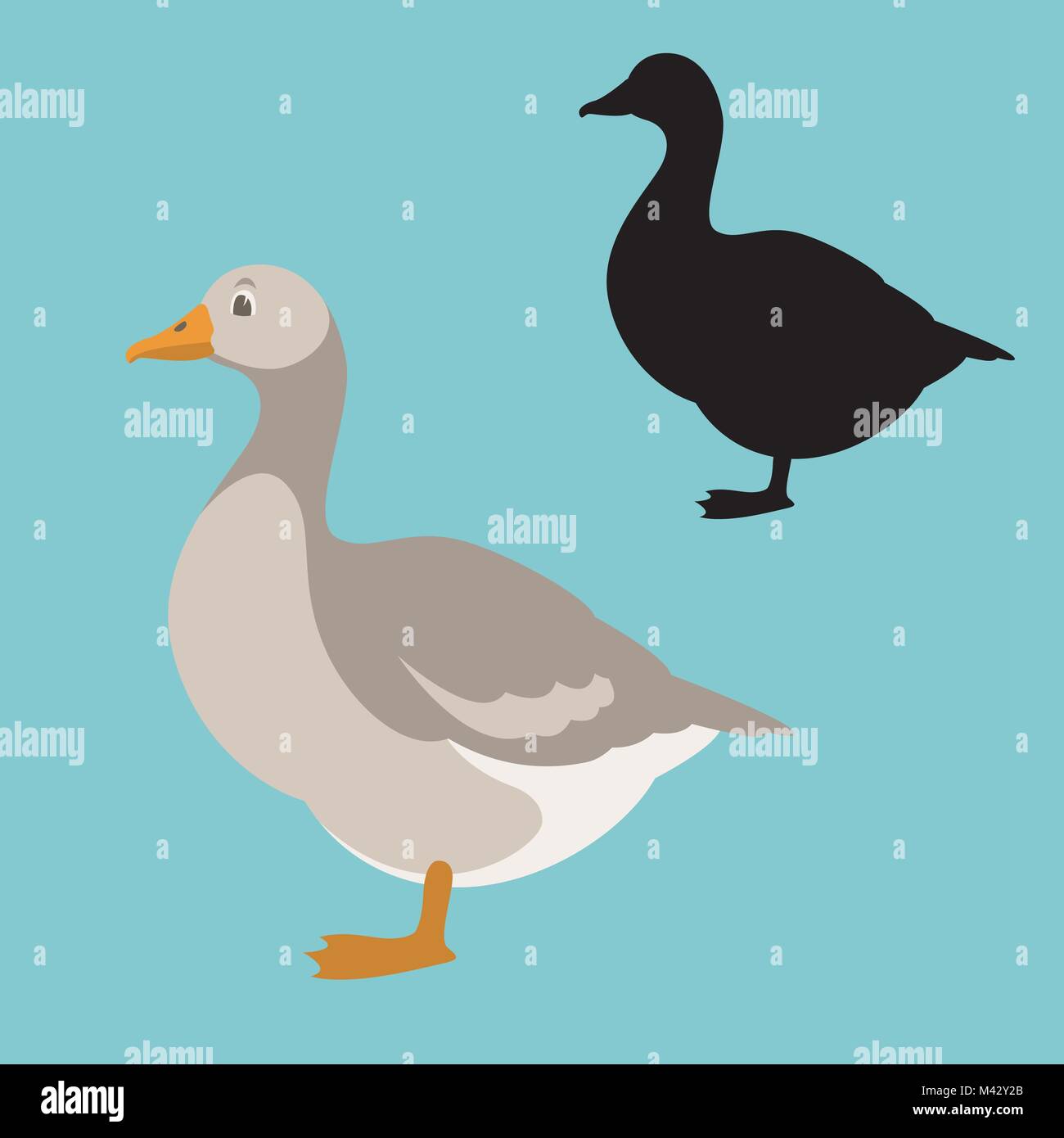 Goose side profile Stock Vector Images - Alamy