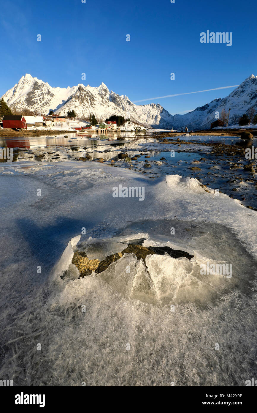 Norway's fjord, Svolvear district, Lofoten islands, Norway Stock Photo ...
