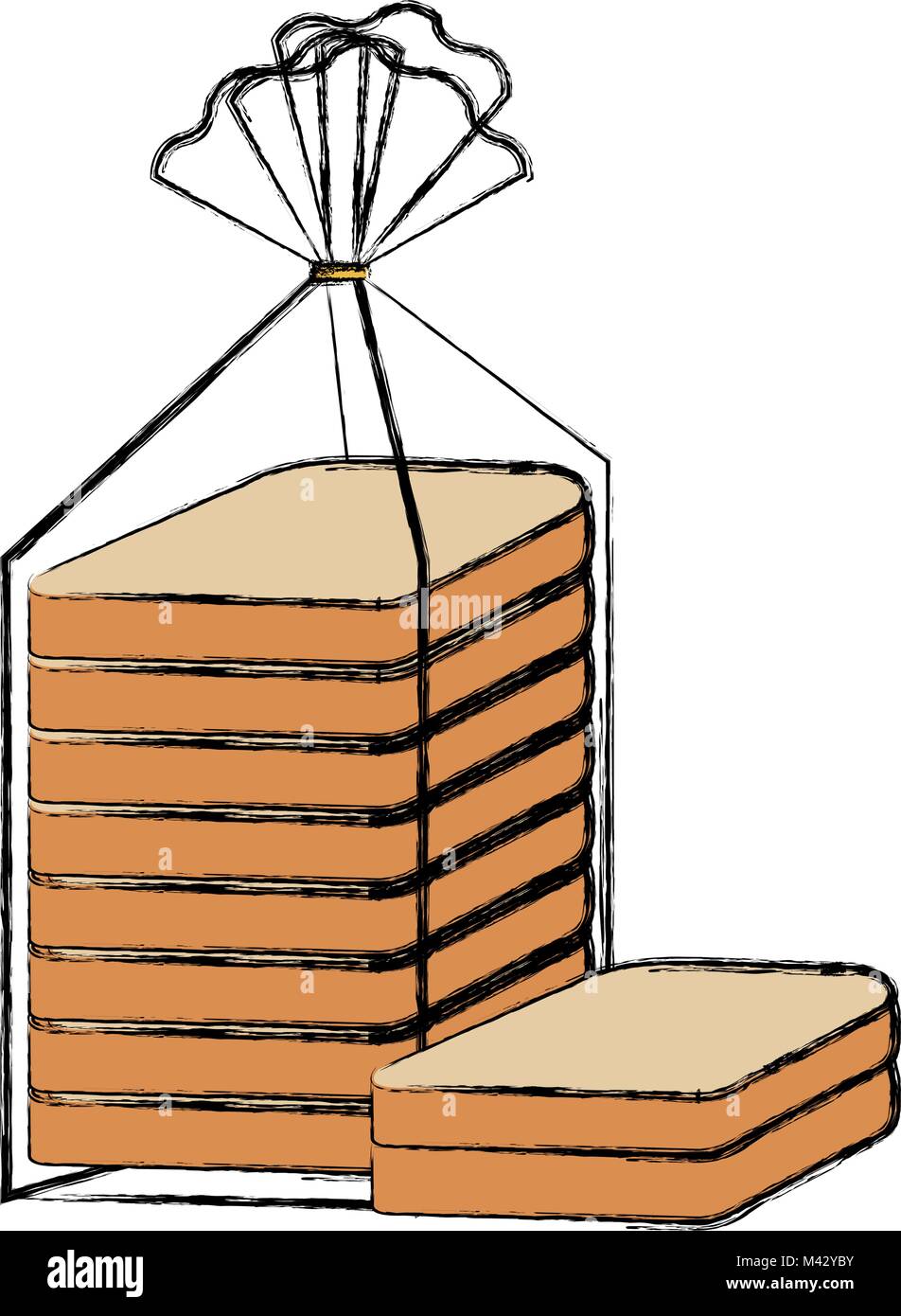 bread sliced bag icon Stock Vector Image & Art - Alamy