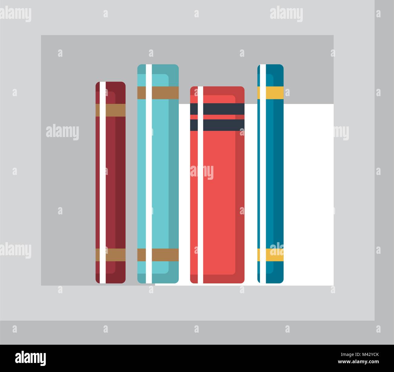 shelf with books icon Stock Vector Image & Art - Alamy