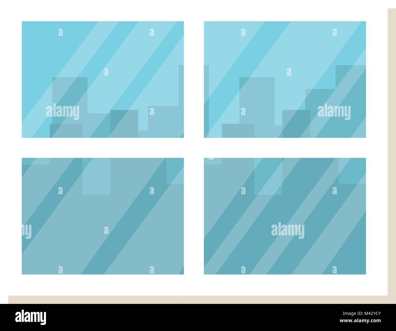 window with cityscape background Stock Vector Image & Art - Alamy