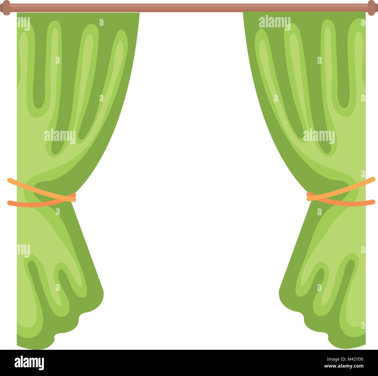 Beautiful window and curtain decoration interior of room Stock Vector ...