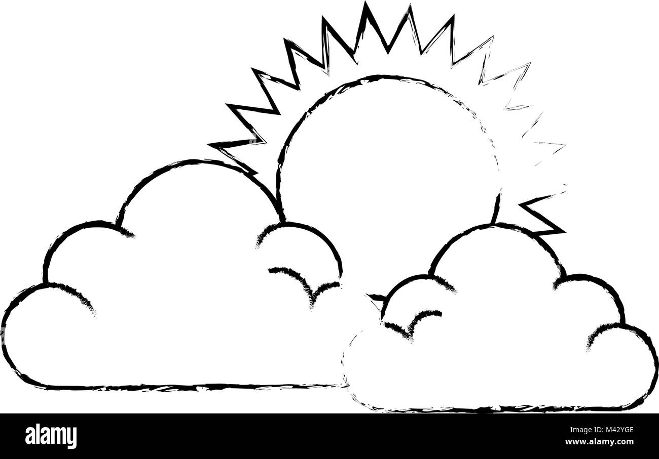 Hot Sun Clipart Black and White Stock Photos & Images - Alamy