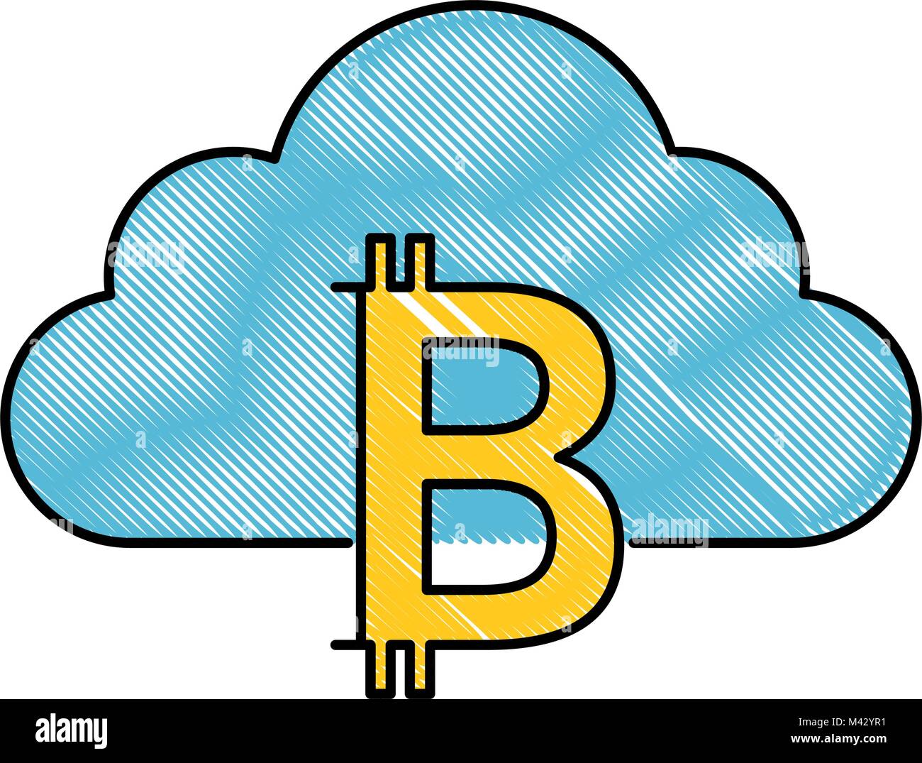 Cryptocurrency cloud mining service Stock Vector Images - Alamy