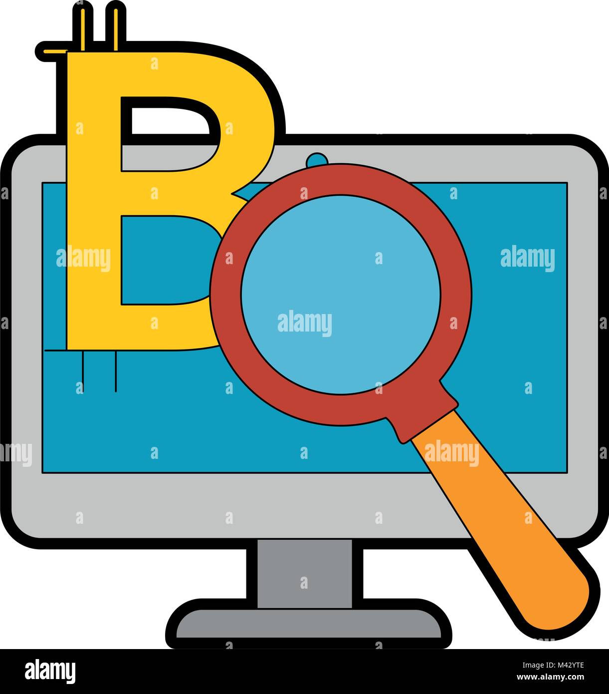 Virtual magnifying glass Stock Vector Images - Alamy