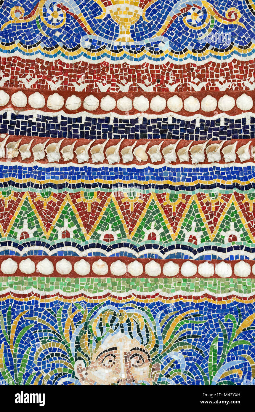 Shell art grotto at the Getty Villa, Pacific Palisades, California ...