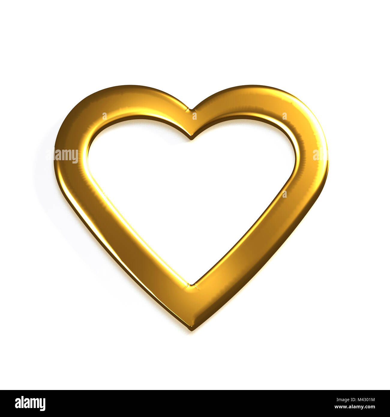 Golden heart illustration Cut Out Stock Images & Pictures - Alamy